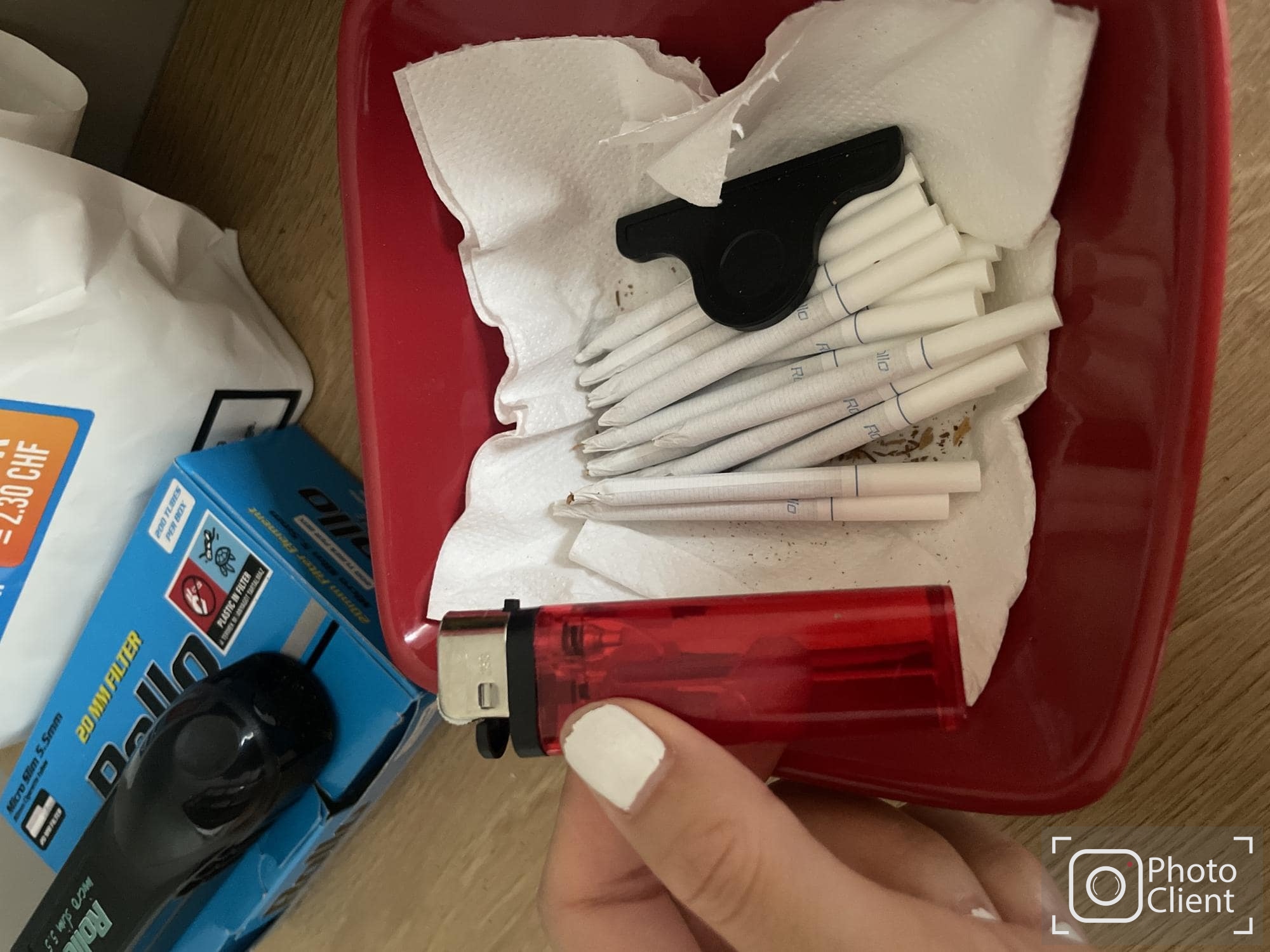 Boite de 200 tubes Rollo Blue Micro Slim - 3,35€