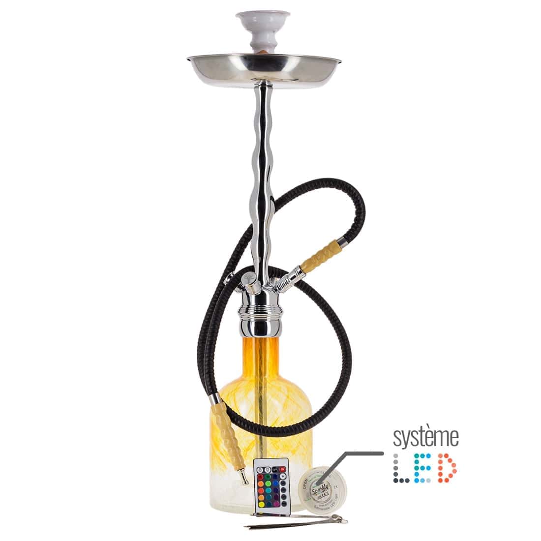 Chicha en Verre DUD Jaune et LED - 94,90€